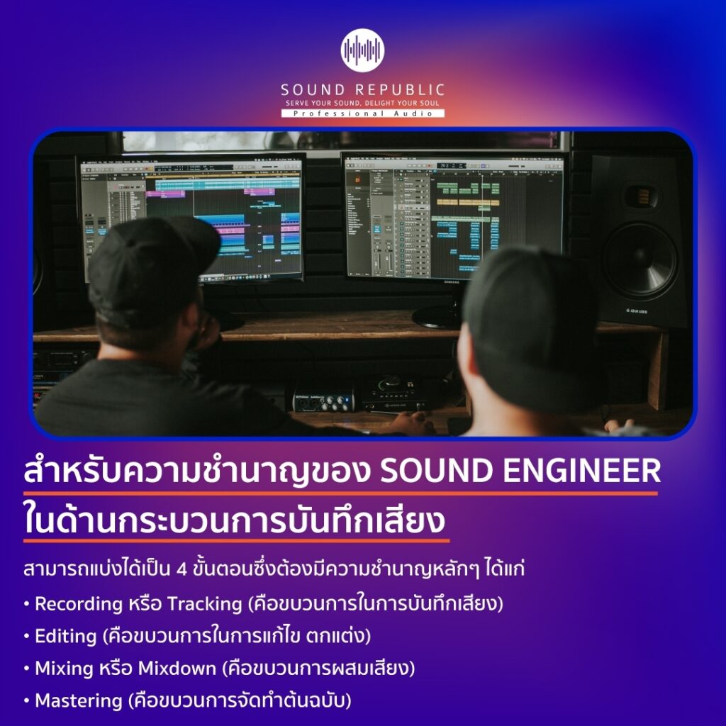 SOUND ENGINEER คืออะไร และทำหน้าที่อะไร – เครื่องเสียง Sound-Republic
